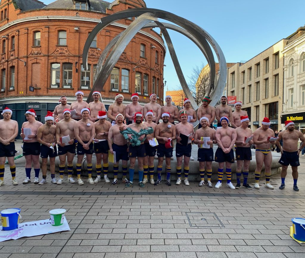 Topless Bangor Rugby Stars Brave the Storm to Sing Carols for Neo-Natal ...